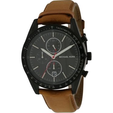 Michael Kors Men's Lexington MK8456 Silver Leather Quartz Watch ...