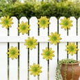 Iron Daisy Wall Hanging Decor, 3D Flower Garden Decoration for Outdoor ...