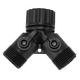4-Pack Plastic 2-Way Garden Hose Splitter Tap Y Connector with Valve ...