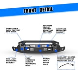 Front Bumper+Bull Bar For 2022 2023 2024 Chevrolet Silverado 1500 ...