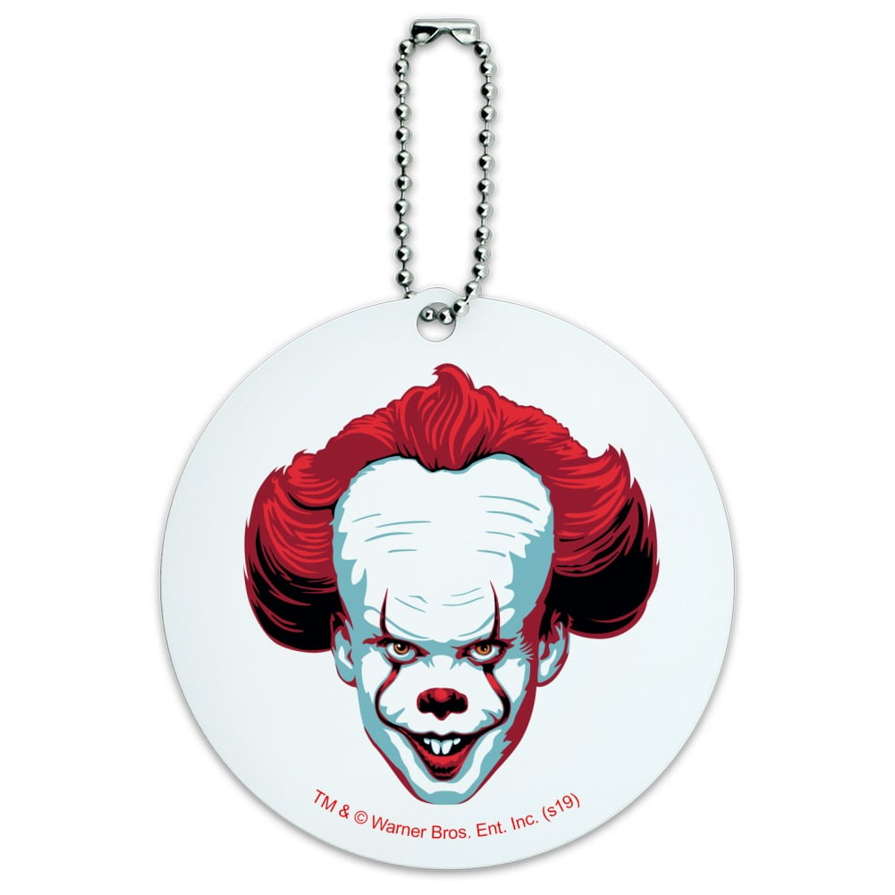 IT Pennywise Come Home Round Luggage ID Tag Card Suitcase Carry-On ...