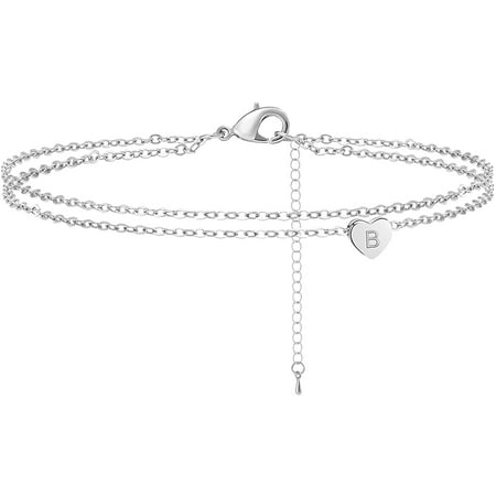 Initial Anklet Gold Silver Letter Anklets for Women A Z Alphabet Anklet ...
