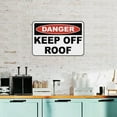 Danger Keep Off Roof Sign 8"x12" - Aluminum Tin Warning for Home ...