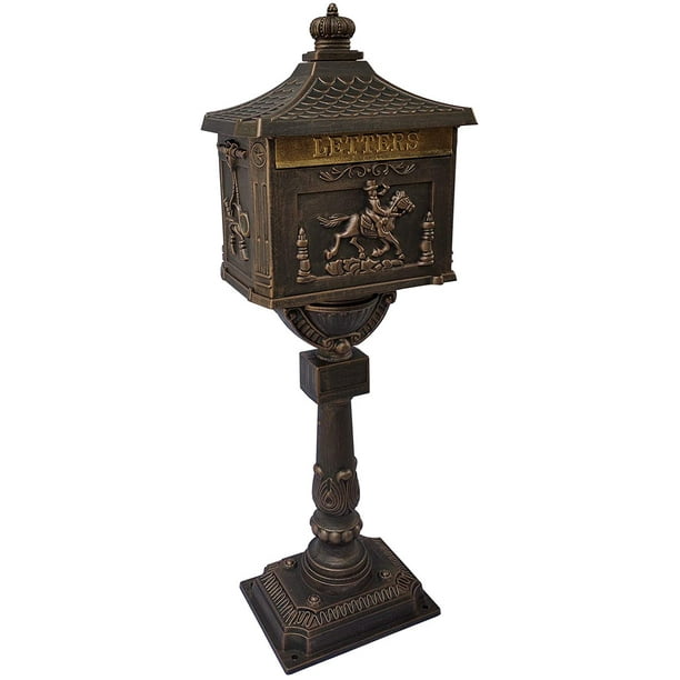 Polar Aurora Mailbox Cast Aluminum Mail Box Postal Box Security Heavy ...