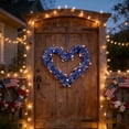 78.7" Patriotic Tinsel Garland 4th of July Red White Blue Metallic ...