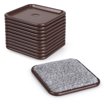 softtouch 2 1/2" Square Carpet Bottom Caster Cups, Brown/Gray (4 Pack ...