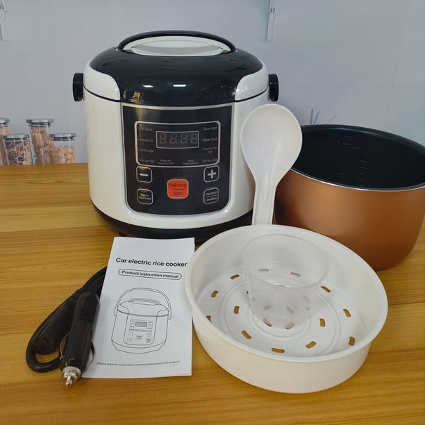 Mini Rice Cooker, 2L Capacity, Compact and Portable, Travel Rice Cooker ...