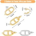 1Box 8Pcs 2 Colors Brass Fold Over Clasps Oval Platinum & Golden Oval ...