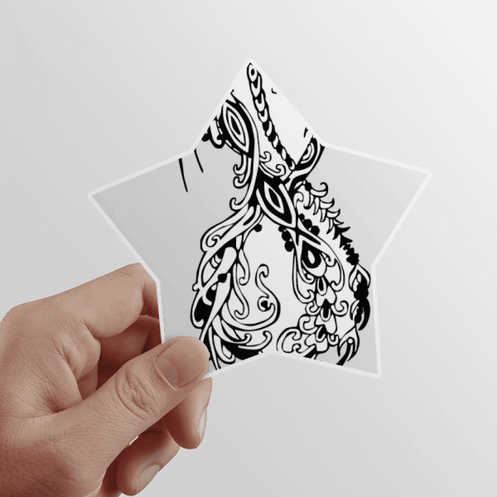 Chinese Dragon Animal Portrait Star Sticker Paster Vinyl Car Tags ...