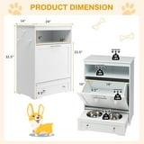 Demi Bonn 32" Dog Feeder Station with Stainless Steel Bowl, Dog Food ...