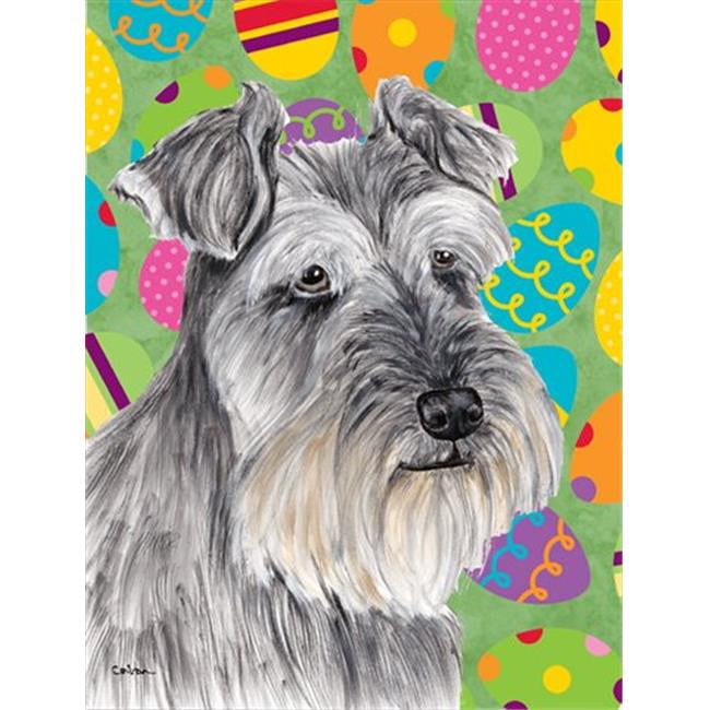 11 x 15 in. Schnauzer Easter Eggtravaganza Garden Size Flag - Walmart.com