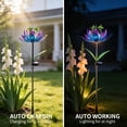 1pc Solar Wind Spinner Outdoor Metal - Kinetic Lotus Flower Garden ...
