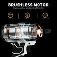 Dayplus 21V Cordless Impact Wrench 1/2" 420Nm High Torque Brushless ...