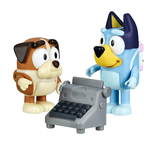 Bluey, School Friends Winton & Bluey, 2-Pack, 2.5 inch Figures with ...