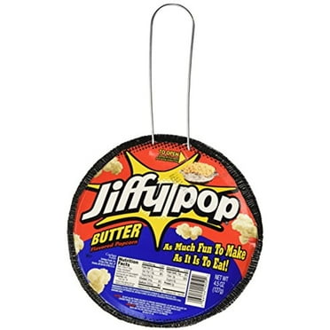 (6 pack) JIFFY POP Butter Flavored Popcorn, Stovetop Popping Pan, 4.5 ...