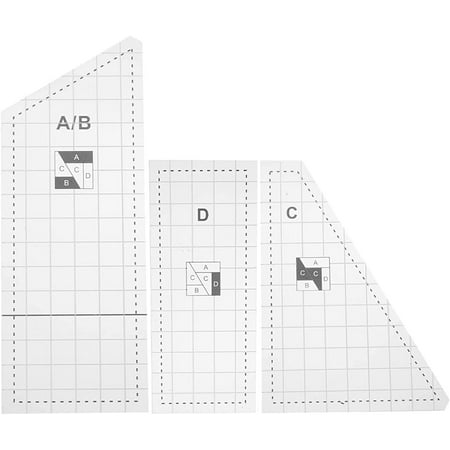 Creative Clear Sewing Machine Ruler, Anti-Slip Hand Patchwork Ruler ...