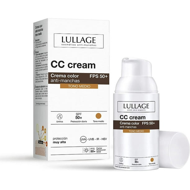 Lullage Bloqueador Solar Antimanchas Crema Color, Tono -Medio con ...