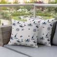 Cartoon Ocean Outdoor Waterproof Throw Pillow Covers Set of 2, 24"x24 ...