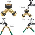 FEFEDFAA-Garden Hose Splitter 2 Way Heavy Duty,Faucet Splitter, Outdoor ...