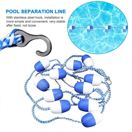 Yilovego 5m Swimming Pool Safety Divider Rope Floating Rope Lane Buoy ...