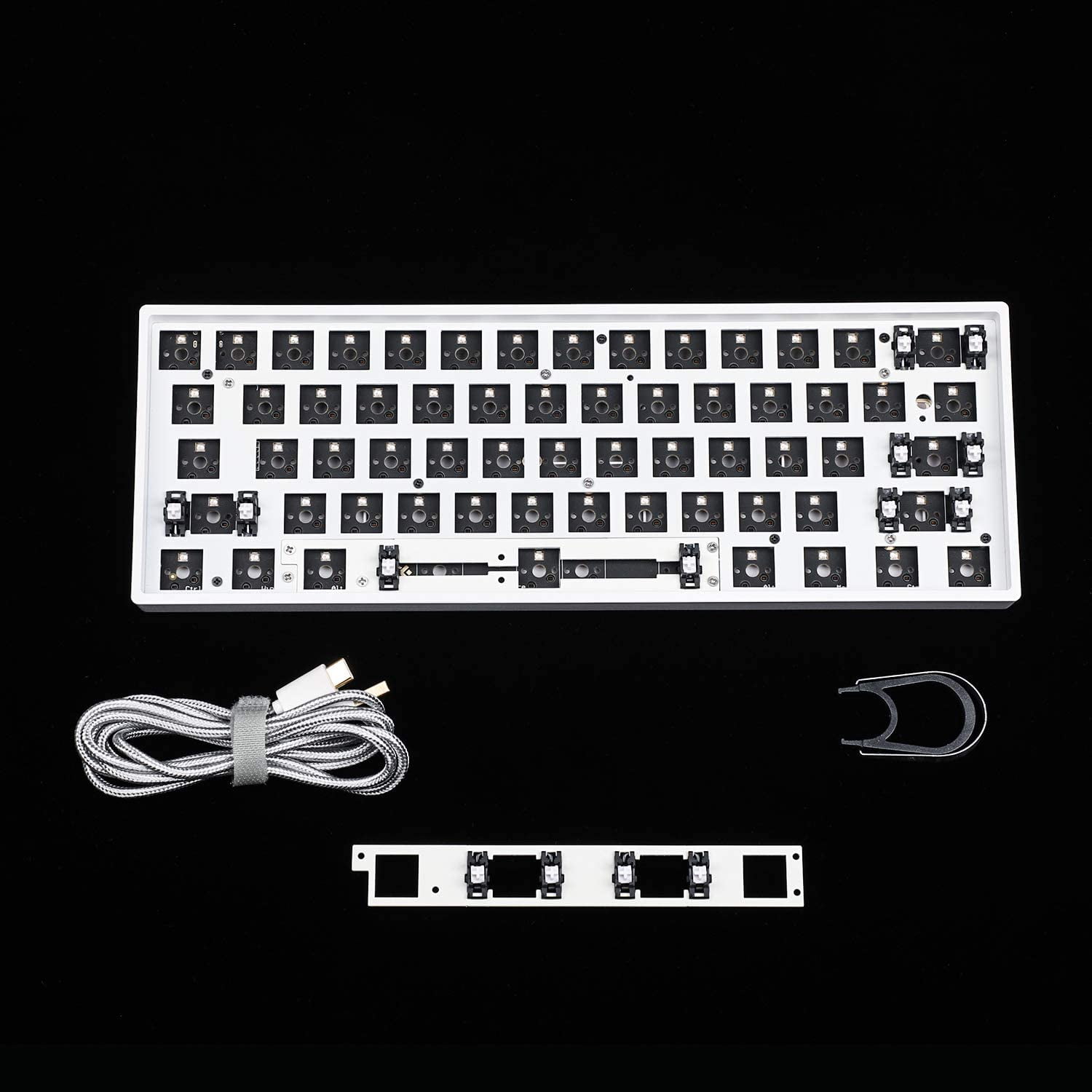 GK61xs Bluetooth RGB Keyboard Kit with Hotswap PCB | Double spacebar ...