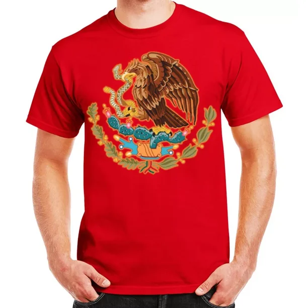 Playera Camiseta Aguila Bandera De Mexico Verde Blanco Roja | Walmart ...