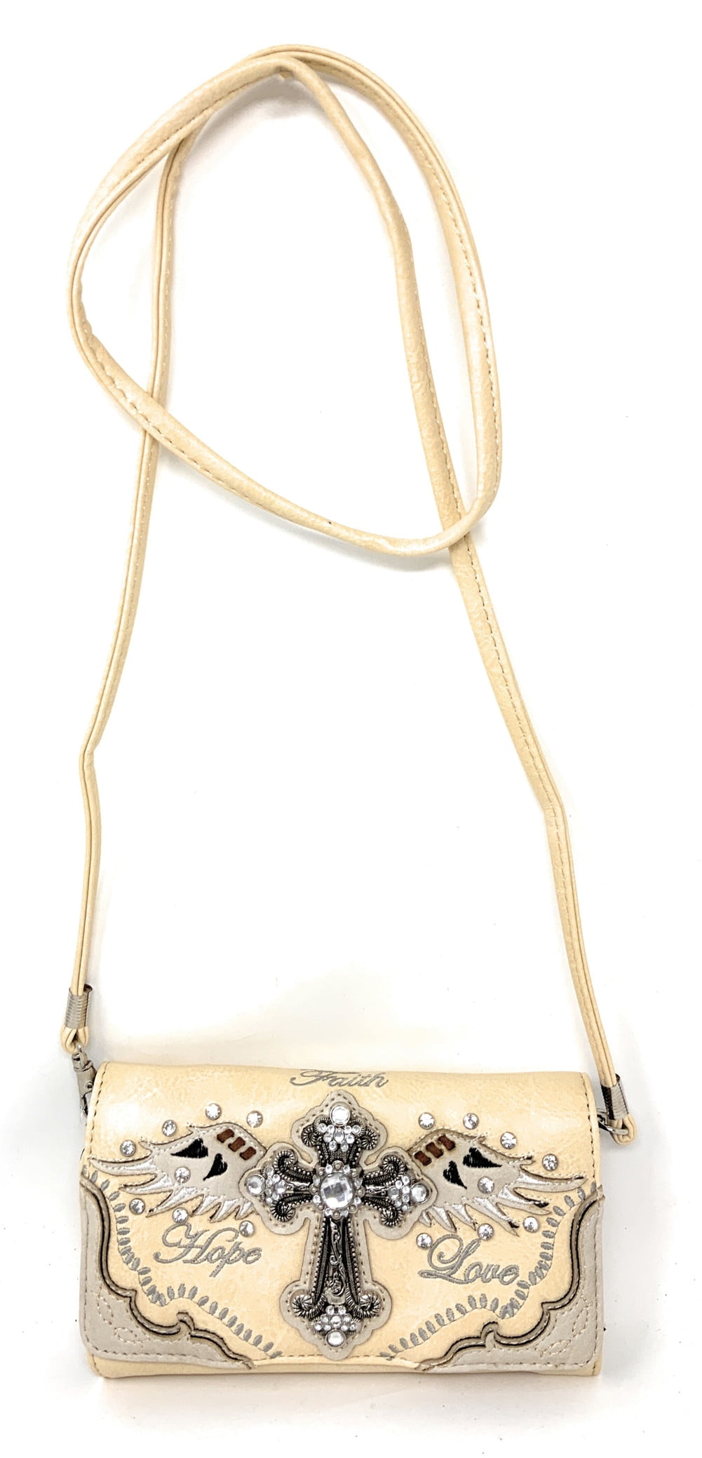 Western Women's Angel Wings Cross Faith Hope Love Western Handbag Tote ...