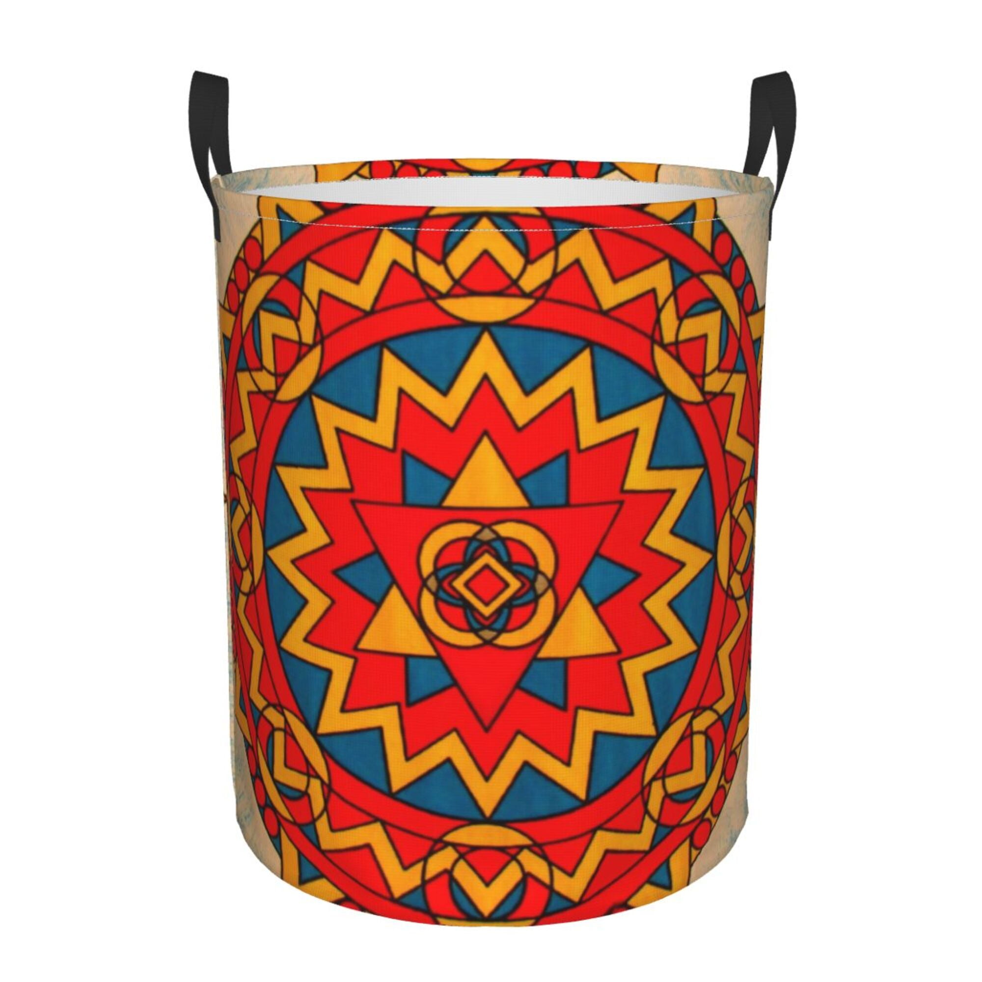 South American Flower Art Laundry Basket Organizer Collapsible ...