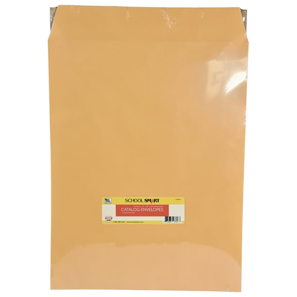 School Smart No Claps Envelopes with Ungummed Flap, 14 x 18 Inches ...