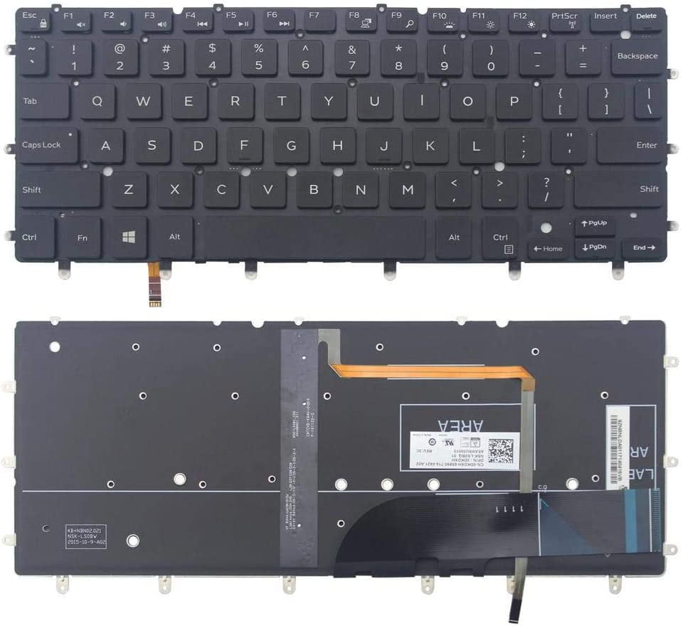 New US English Black Backlit Keyboard (Without Frame) Replacement for ...