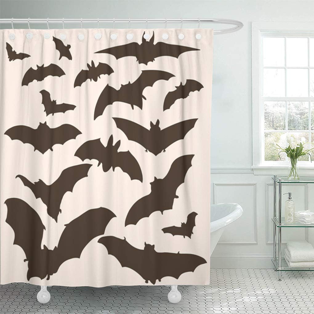 KSADK Halloween of Bats Silhouettes Vampire Dracula Horror Shower ...