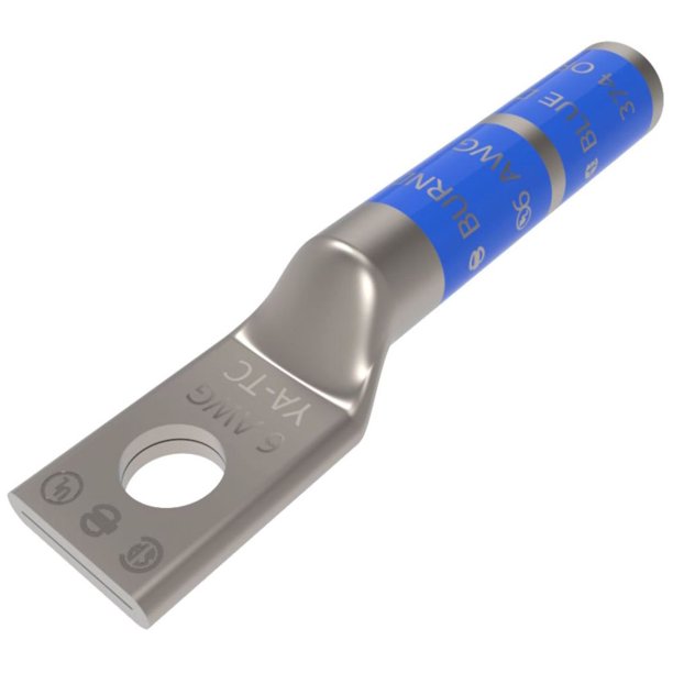 Burndy YA6CN, Compression Cable Lug, Cu Hylug- 6 Str-1/2-Long, 1 PC ...