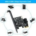 PCI-E 1X To USB 3.2 GEN1 5Gbps 20Pin Front Panel Header Riser Card ...
