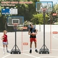 NEDYO Portable Adjustable Basketball Hoop 5.25-10ft with 44" Backboard ...