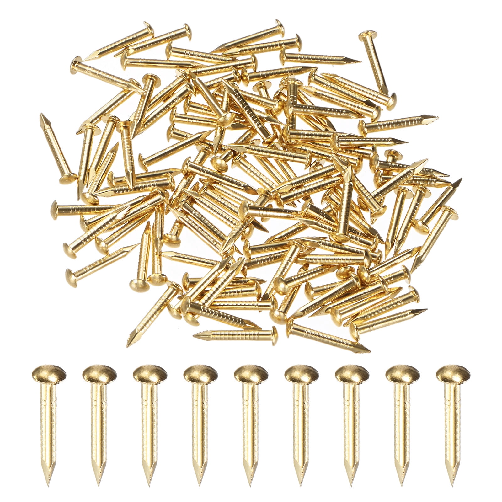 Uxcell 100-Pack Clavos Pequeños, 1.5mm x 12mm Clavos de Latón Hardware ...