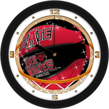 Suntime ST-CO3-ASI-SDCLOCK Arkansas State Red Wolves-Slam Dunk Wall ...
