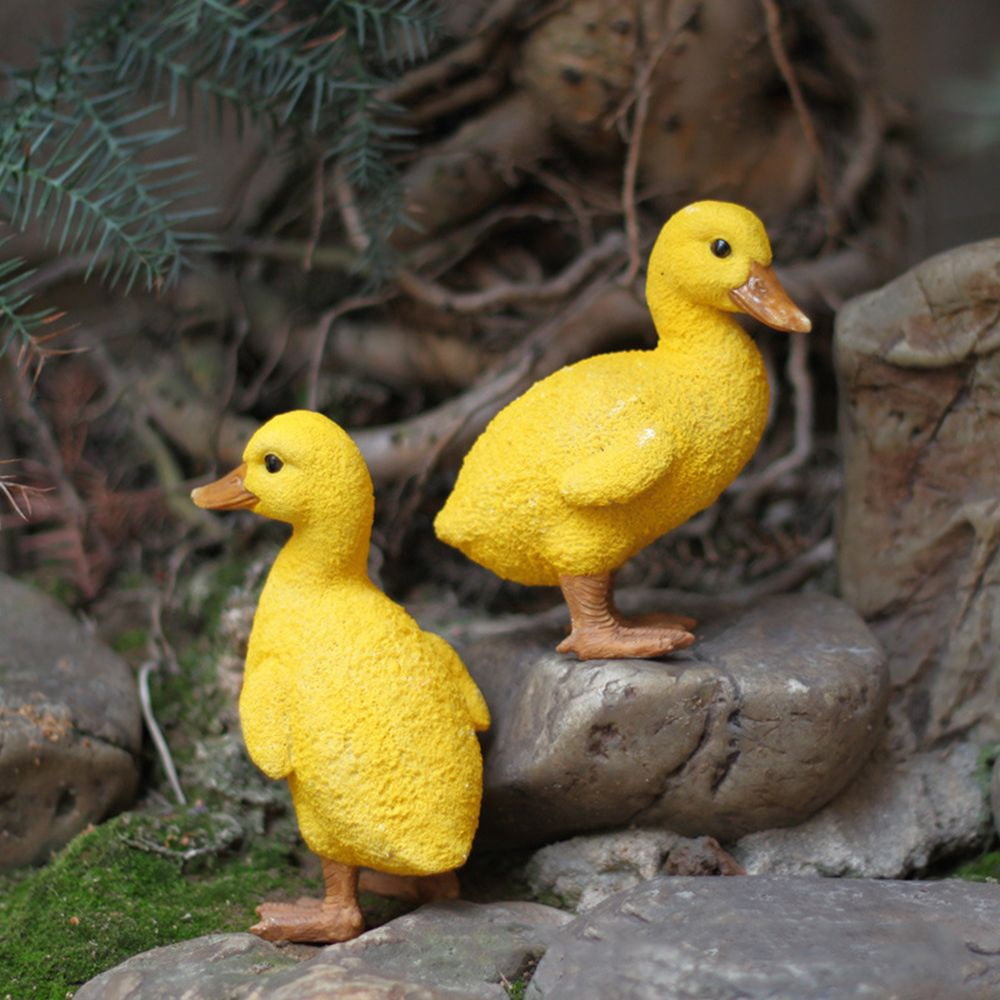 Ornament Home Resin Cute Fish Tank Decor Swimming Duck Sculpture ...