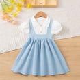CHEEREAM Cute Dresses for Girls Toddler Summer Puff Sleeve Button ...
