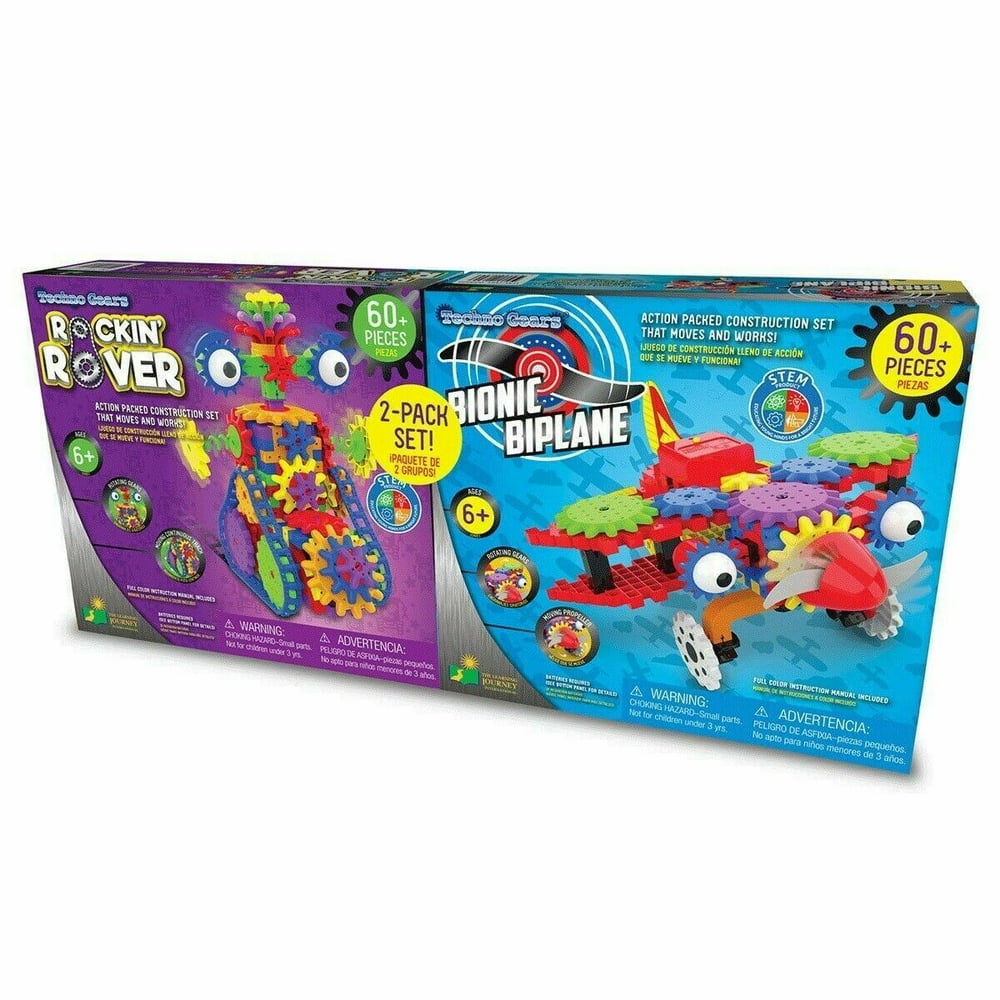 Techno Gears Rocking Rover and Bionic Biplane 2 Pack Construction Set ...