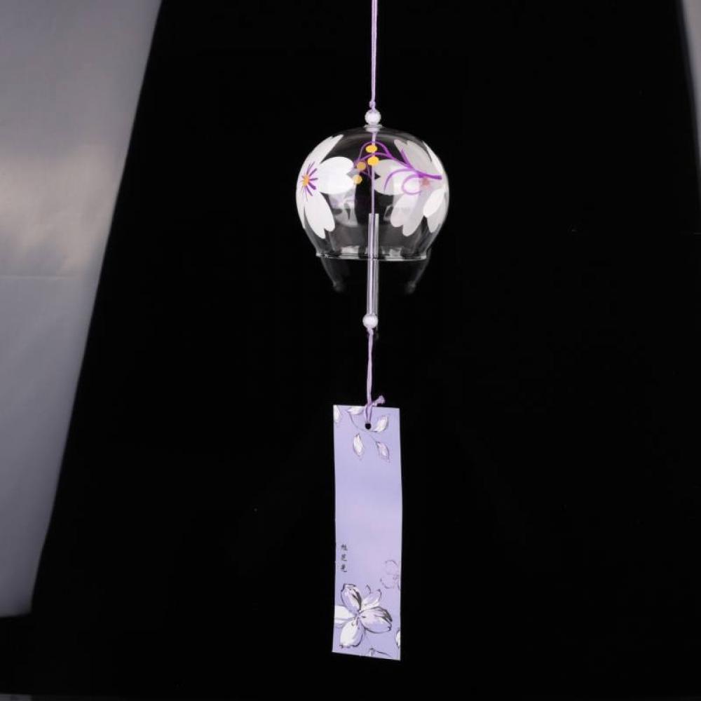 Japan Style Handpaint Sakura Glass Wind Chimes Wind Bells Home Garden ...