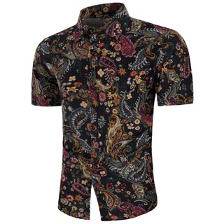 Super Mario Men's Floral Graphic Button Up Shirt, Size S-3XL - Walmart.com