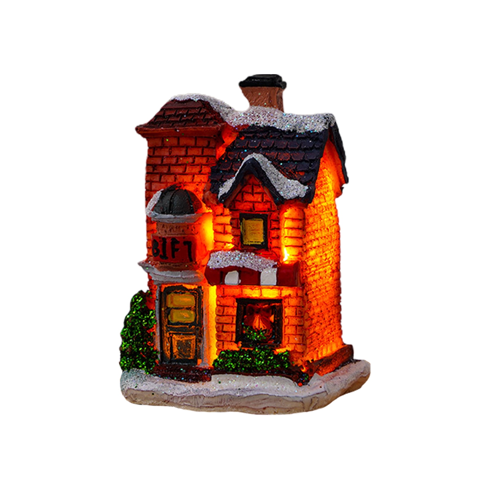 Christmas Village LED Lighted Christmas Village Houses with Figurines ...