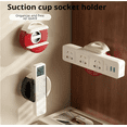CATPAN No-Drill Suction Cup Power Strip Holder, Power Strip Wall Mount ...