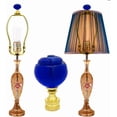 2-Pack Crystal Lamp Finials 2 Inch, Antique Brass Base & Crystal Ball ...