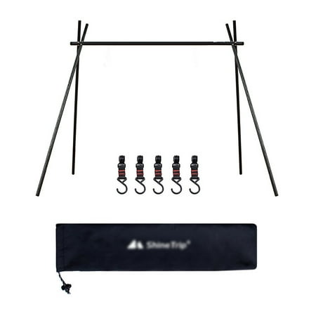 Camping Hanging Rack Folding Travel Camping Shelf Triangle Rack ...