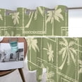 Coconut Tree Sheer Curtains 90 Inch Long 2 Panels, Tropical Plant ...