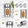 1 Pc Salt and Pepper Shakers Stainless Steel Shaker Spice Dispenser ...