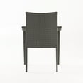 Grey Wicker Stacking Chairs with Cushions (Set of 4) - Walmart.com