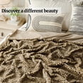 Decorative Brown Leopard Print Faux Blanket Size 60" x 70", Double ...