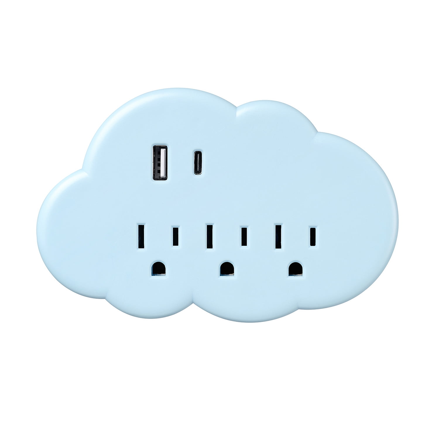 Click here for Globe Electric 3-Outlet Blue Cloud Indoor Wall Cha... prices